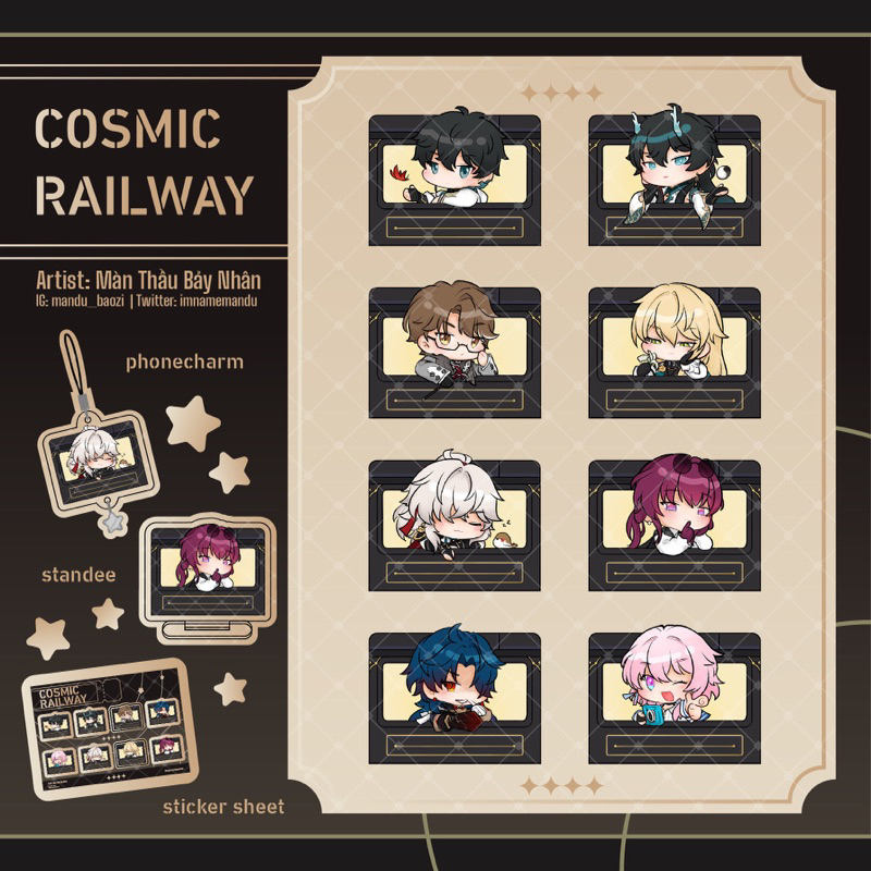 [ĐỌC KĨ MÔ TẢ-MẪU MỚI] Standee/Phonecharm/Sticker HONKAI STARRAIL ...