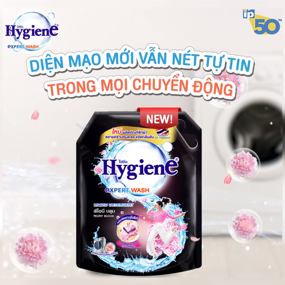 Nước giặt xả Hygiene Thái Lan 2 trong 1 túi 1800ml lưu hương lâu làm mềm vải | Shopee Việt Nam