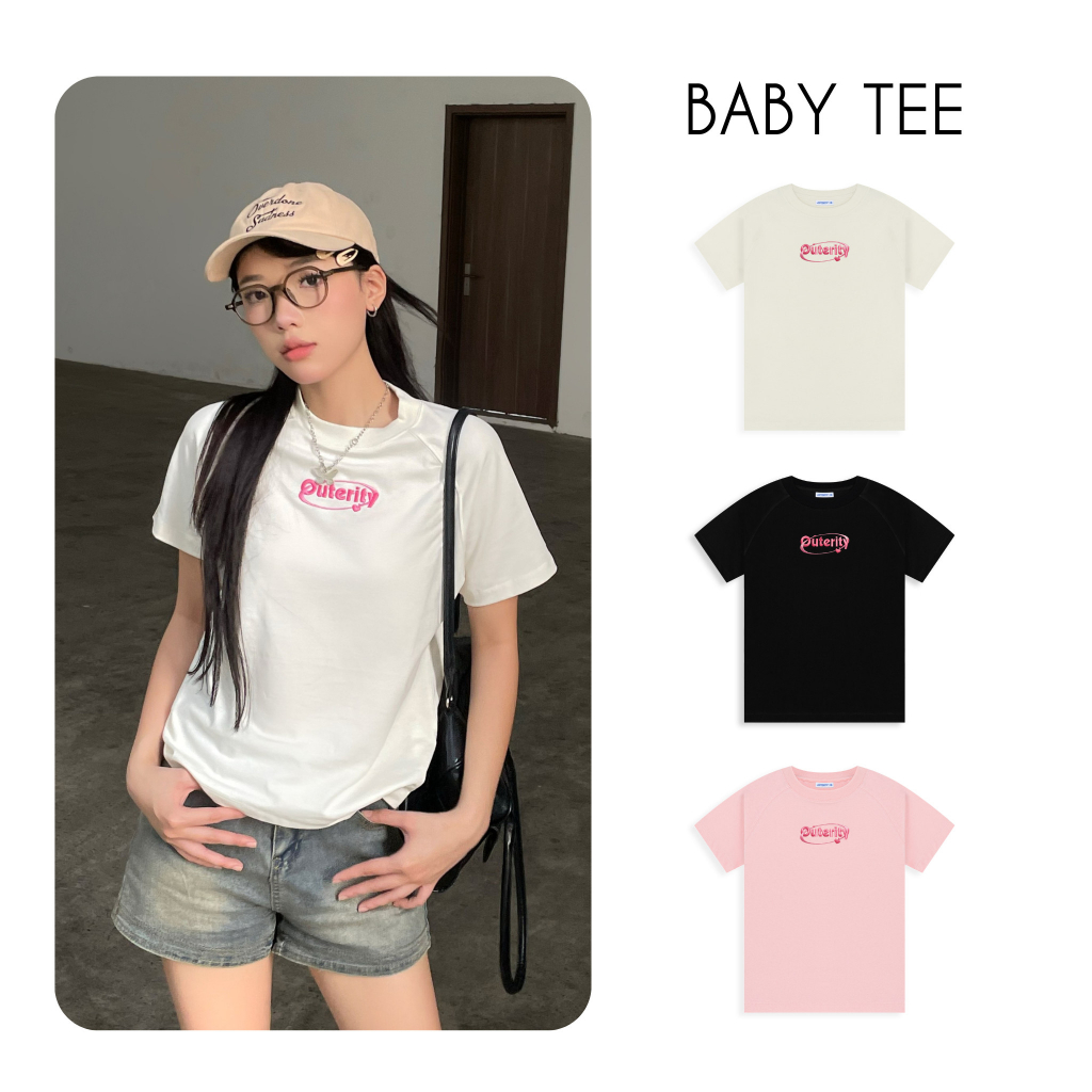 Áo Thun Baby Tee Outerity - Heart Satellite Tee Unisex Nam Nữ Localbrand | Shopee Việt Nam