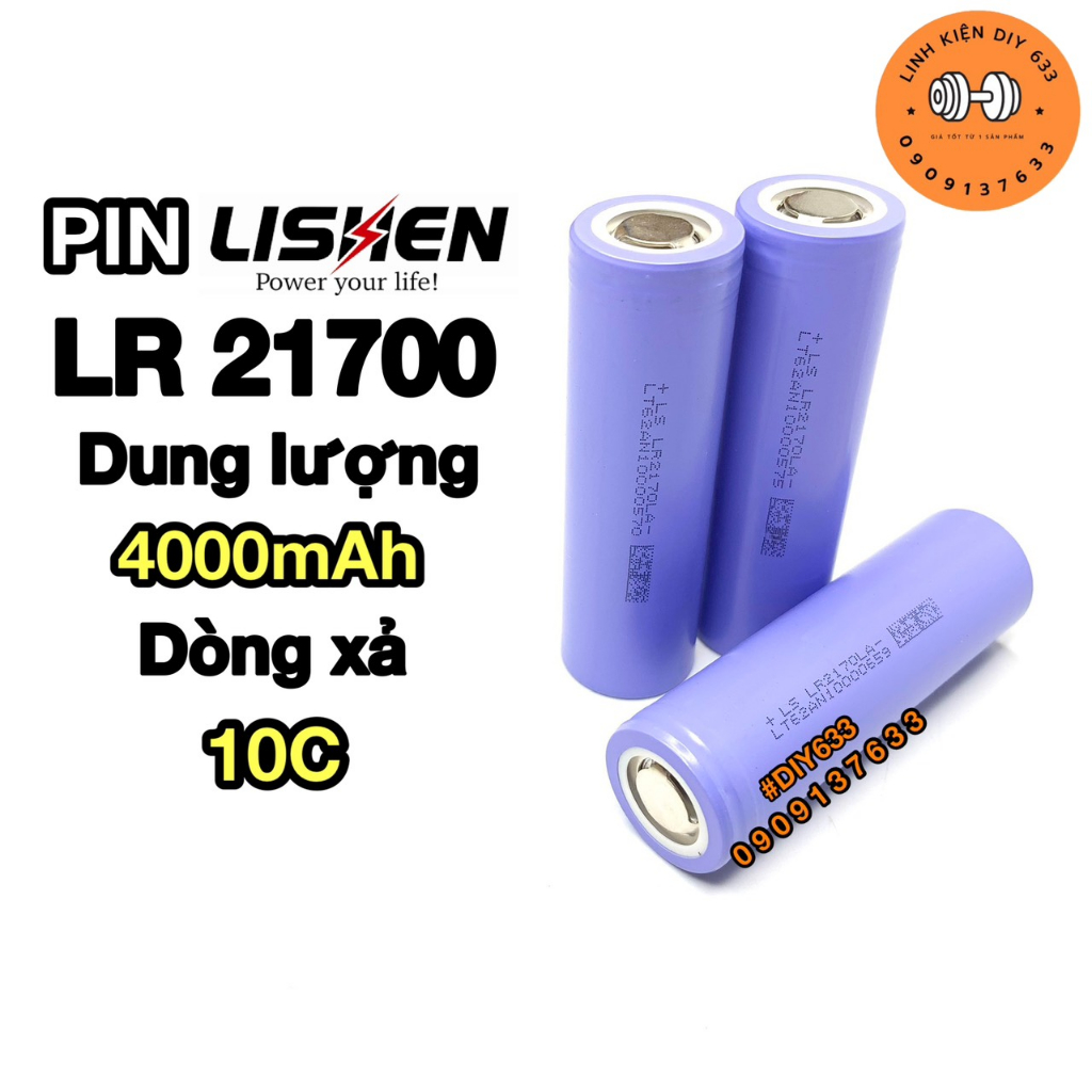 [NEW] Pin Lishen LR 21700 DL 4000mAh xả cao 10C 20A chính hãng mới 100% ...