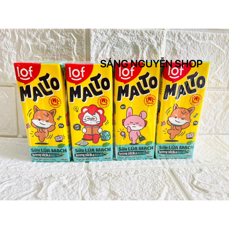 Lốc 4 Hộp Sữa Lúa Mạch Malto Hương 180ml Nhiều Vị | Shopee Việt Nam