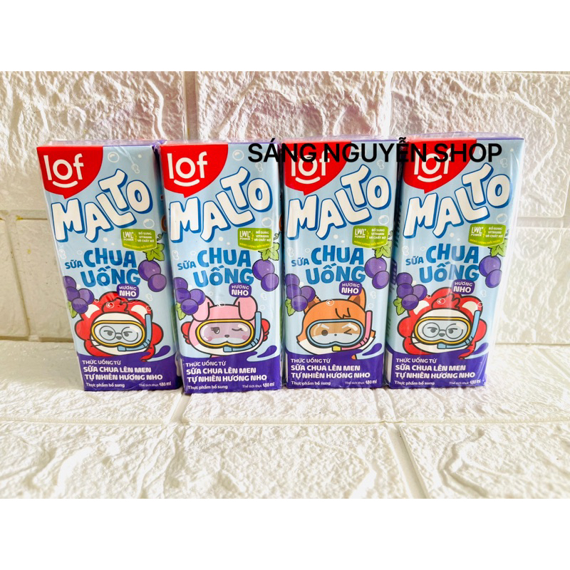 Lốc 4 Hộp Sữa Lúa Mạch Malto Hương 180ml Nhiều Vị | Shopee Việt Nam