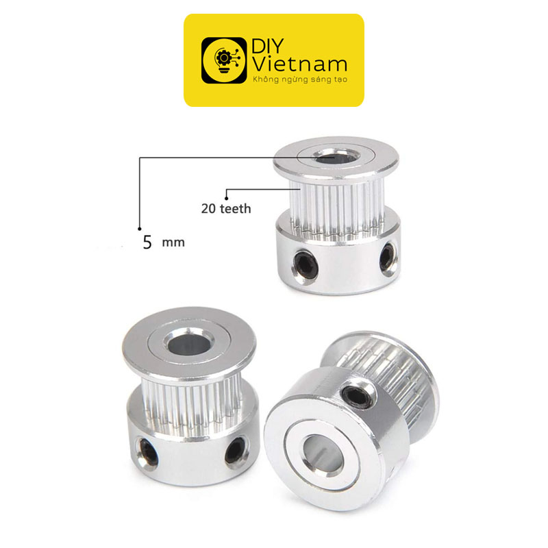 [Set 20 cái] Puly GT2 20 răng trục 5mm đai bản 6mm | Shopee Việt Nam