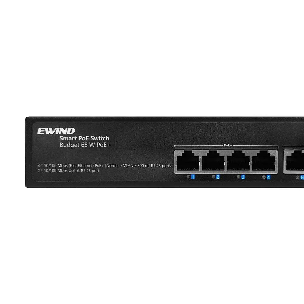 Switch POE 4+2 100Mbps Ewind EW-S1706CFU-AP | Shopee Việt Nam