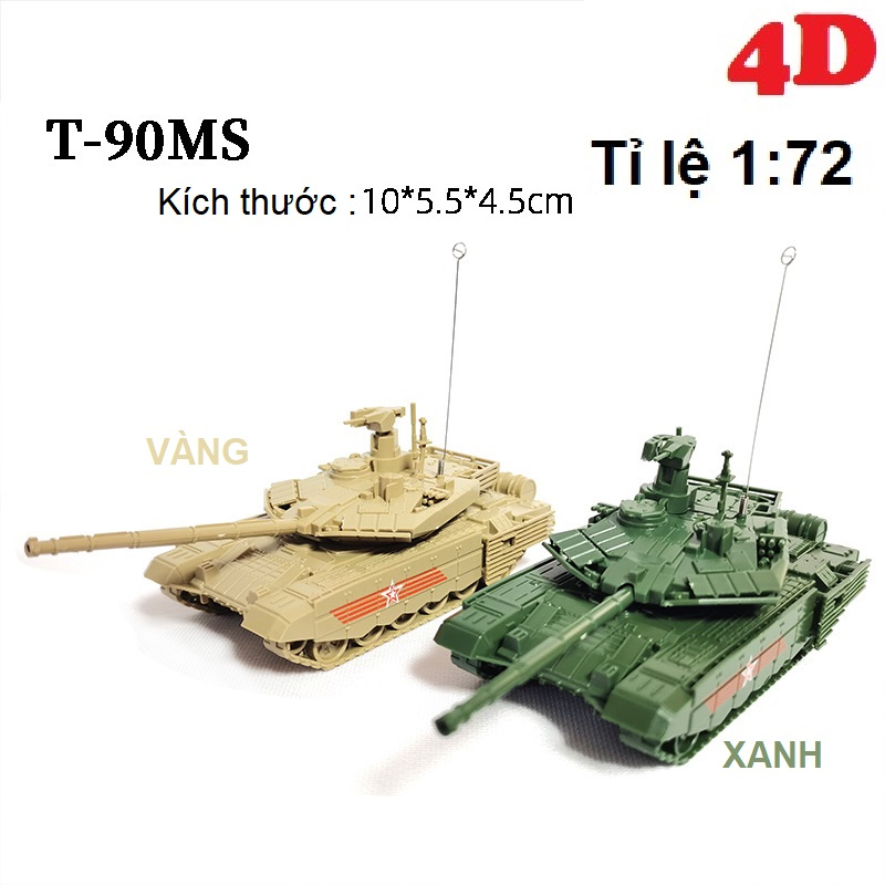 Mô hình lắp ráp MHQS tỉ lệ 1:72 T90 MS và T14 Armata xe tăng chủ lực hãng 4D | Shopee Việt Nam
