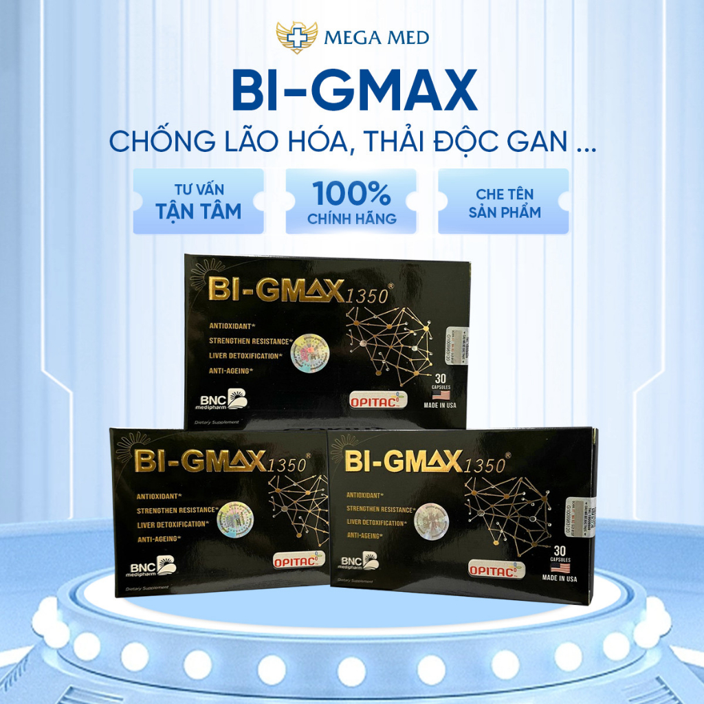 Viên Uống BI-GMAX 1350 giúp tăng cường chức năng gan, chống lão hóa hộp ...
