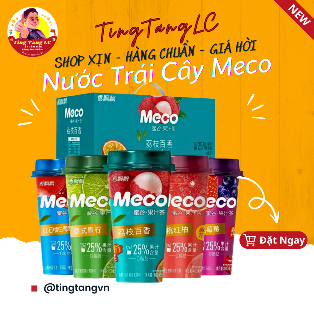 Nước uống trái cây Meco,trà hoa quả Meco 400ml tingtanglc | Shopee Việt Nam
