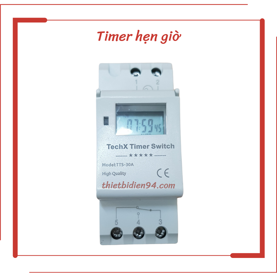 Bộ hẹn giờ TechX Timer Switch bật tắt thiết bị tự động | Shopee Việt Nam