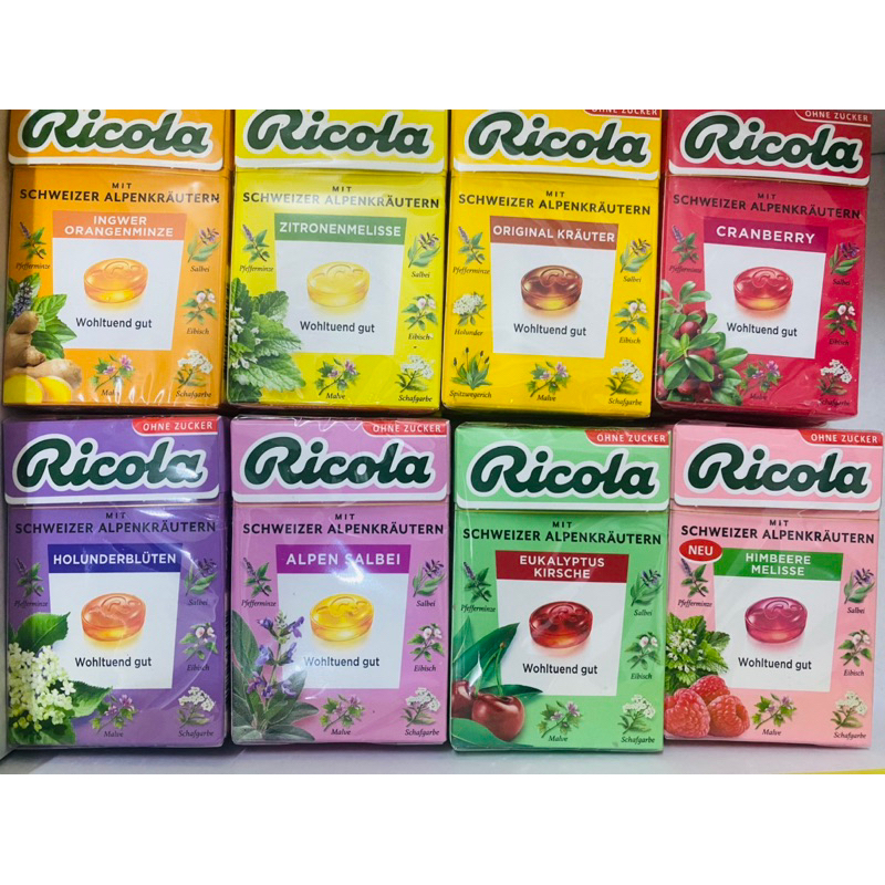 Kẹo Ricola Đức 50g thảo dược không đường, ngậm ho, thơm miệng đủ vị hộp ...