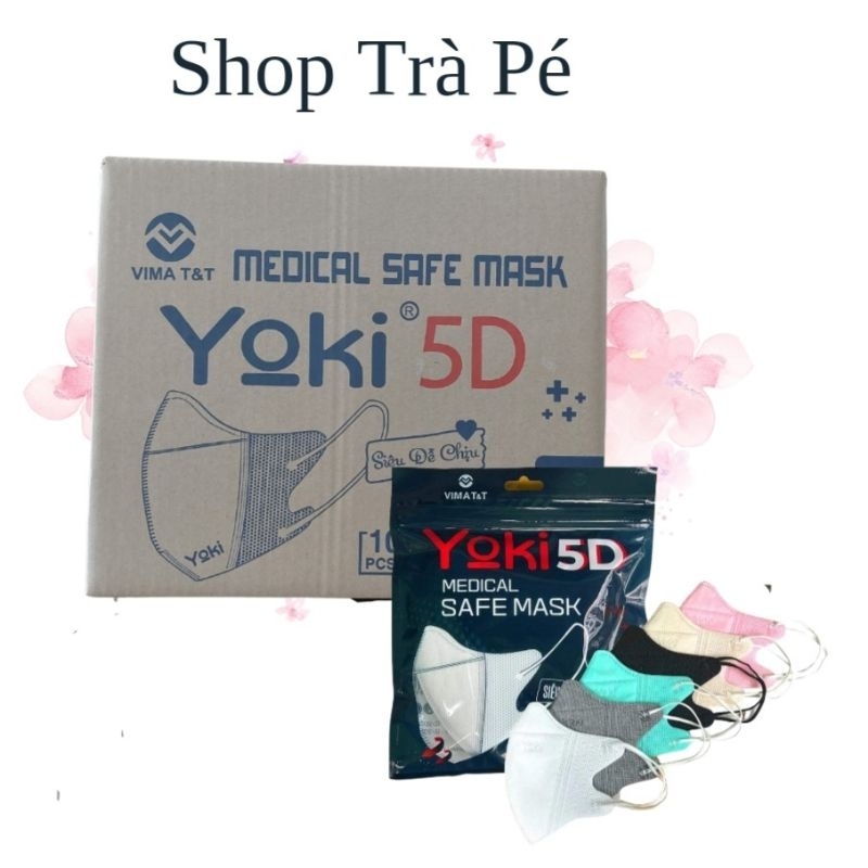 1 THÙNG 300 CÁI KHẨU TRANG 5D YOKI | Shopee Việt Nam