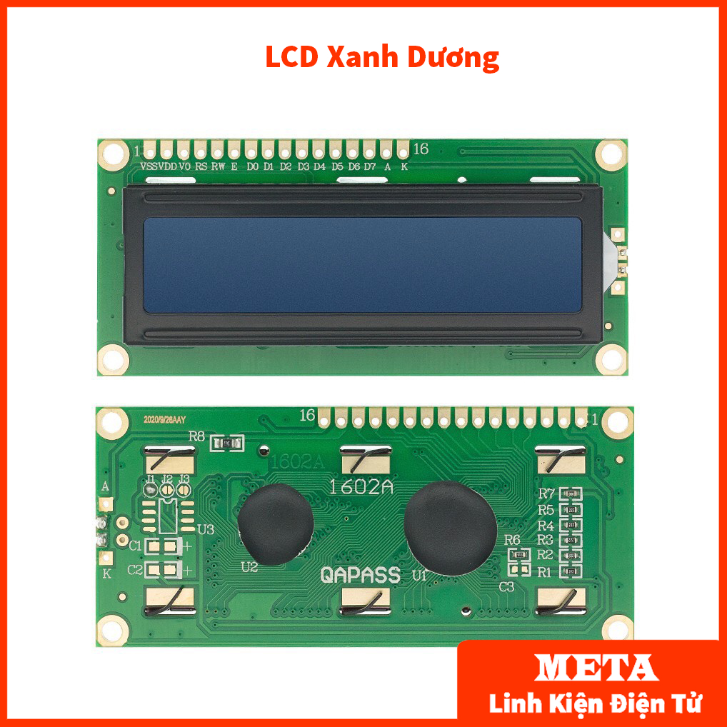 Màn Hình LCD 1602 Xanh Lá, Xanh Dương - LCD1602 + Mạch chuyển đổi I2C ...