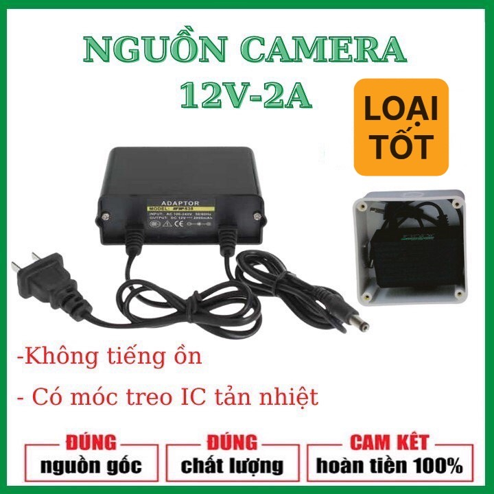 Nguồn Camera wifi 12V-2A dùng cho Camera ngoài trời các loại Yoosee ...
