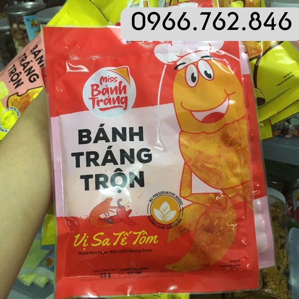 Bánh tráng trộn vị sa tế tôm, sản phẩm cty vina snack. | Shopee Việt Nam