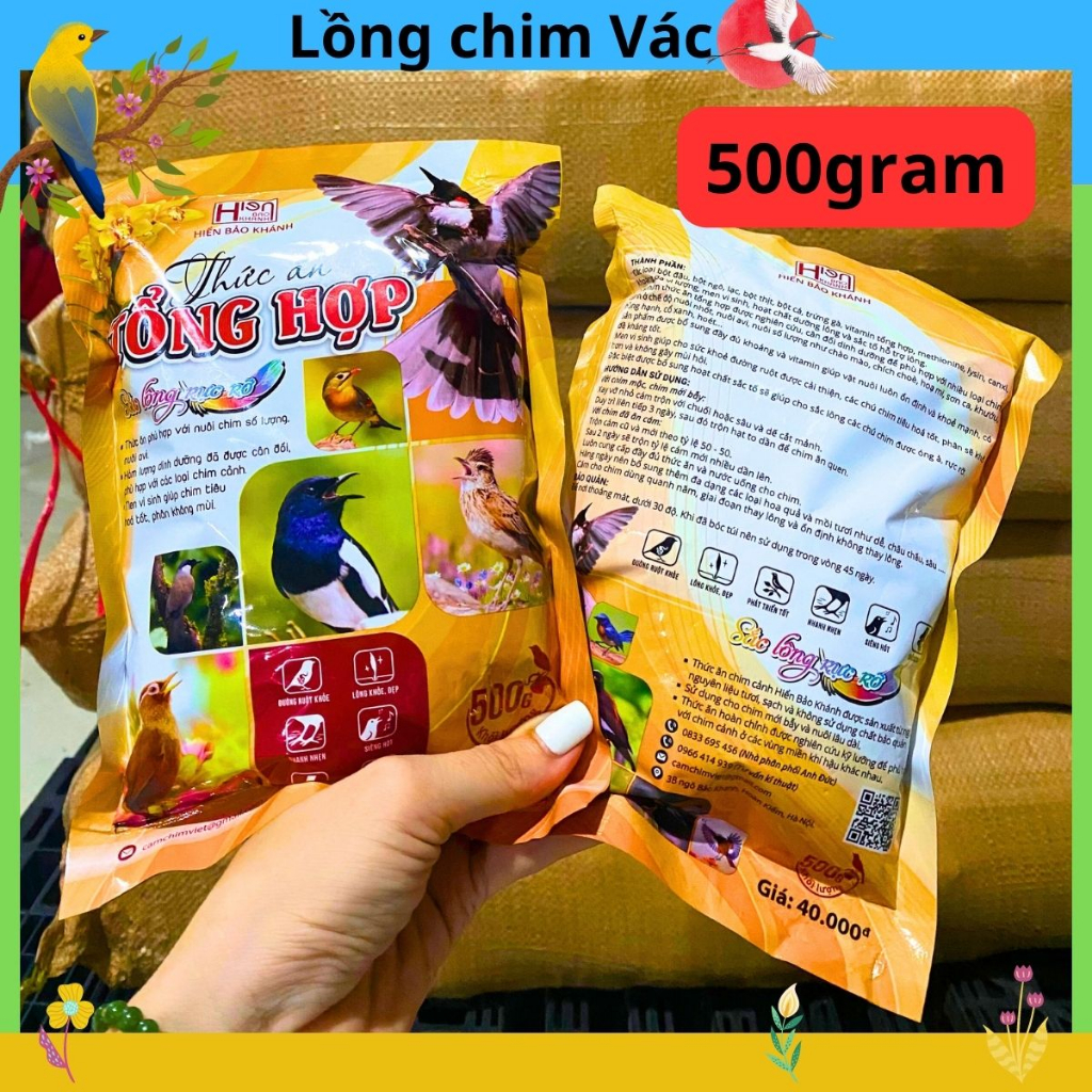 CÁM CHIM TỔNG HỢP HIỂN BẢO KHÁNH GÓI 500GR SIÊU TO, CÁM CHIM QUỐC DÂN ...