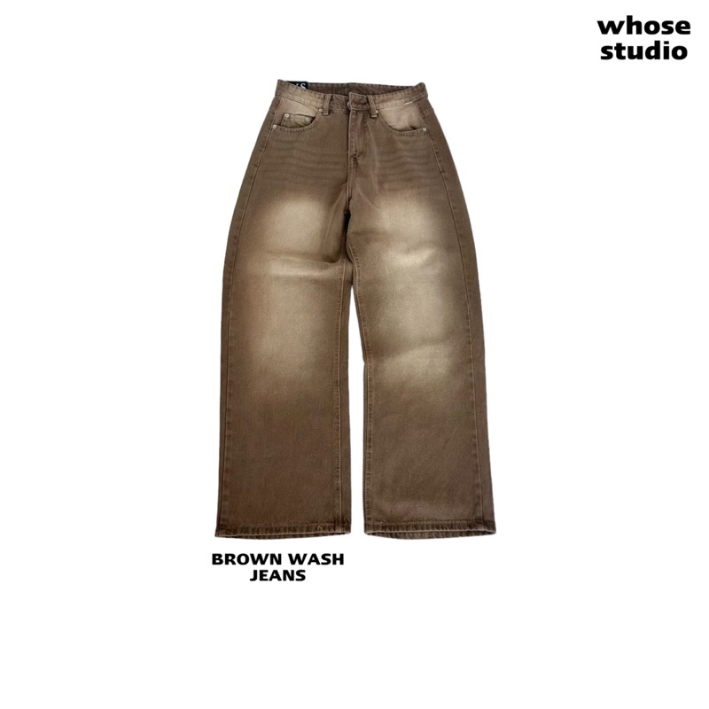 BROWN WASH JEANS - Quần jeans nâu wash 1027 | Shopee Việt Nam