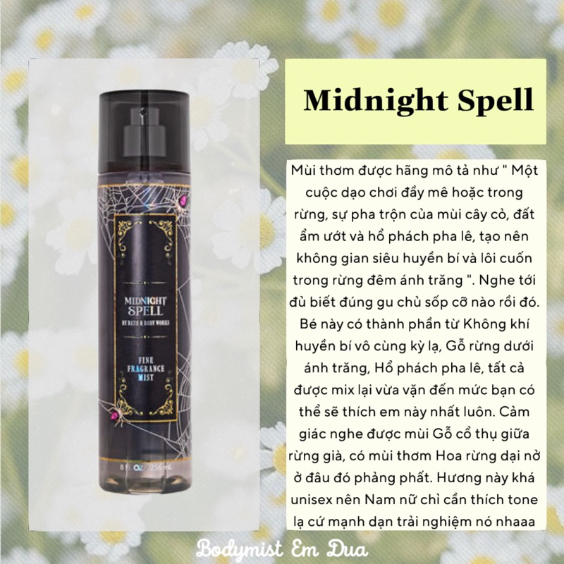 [Bodymist] Xịt Thơm Toàn Thân - MIDNIGHT SPELL | Shopee Việt Nam