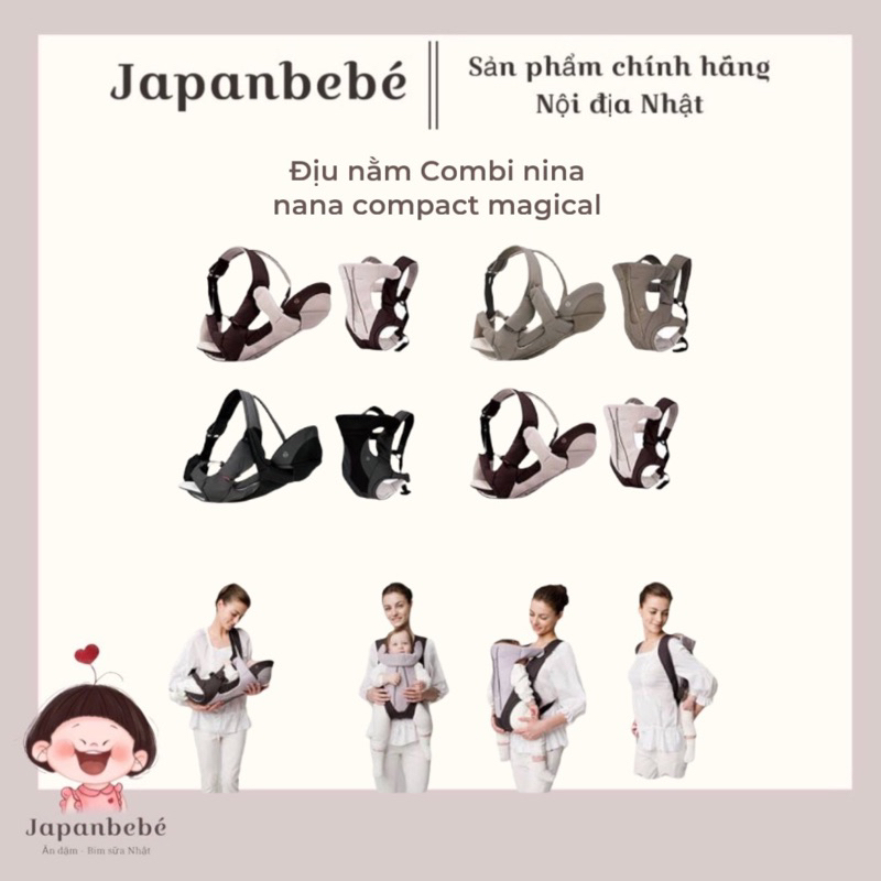 [TIẾT KIỆM 60%]Địu Combi Nina 4way cao cấp [địu 4 tư thế cho bé sơ sinh ...