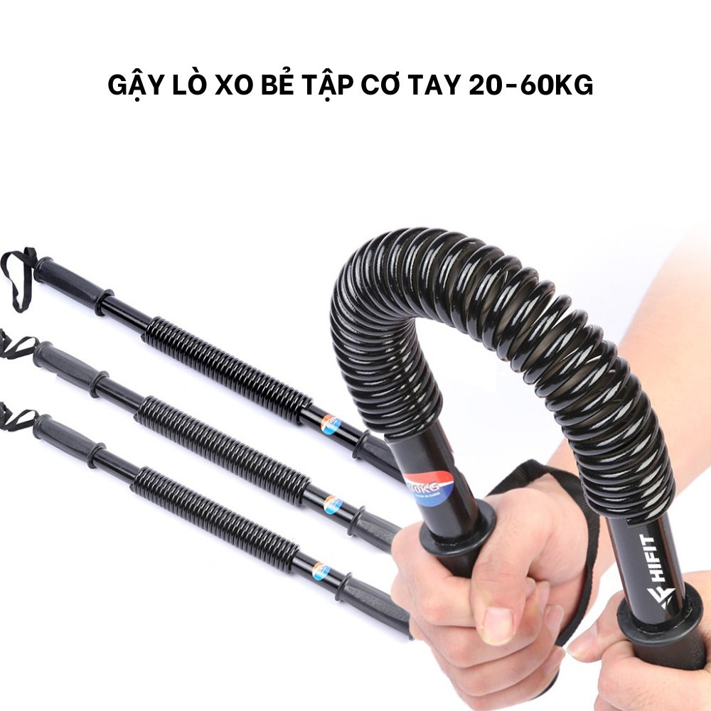 Gậy Lò Xo Tập Cơ Tay Gozin Thanh Lò Xo Lực Bẻ 20kg, 30Kg, 40kg, 50kg ...