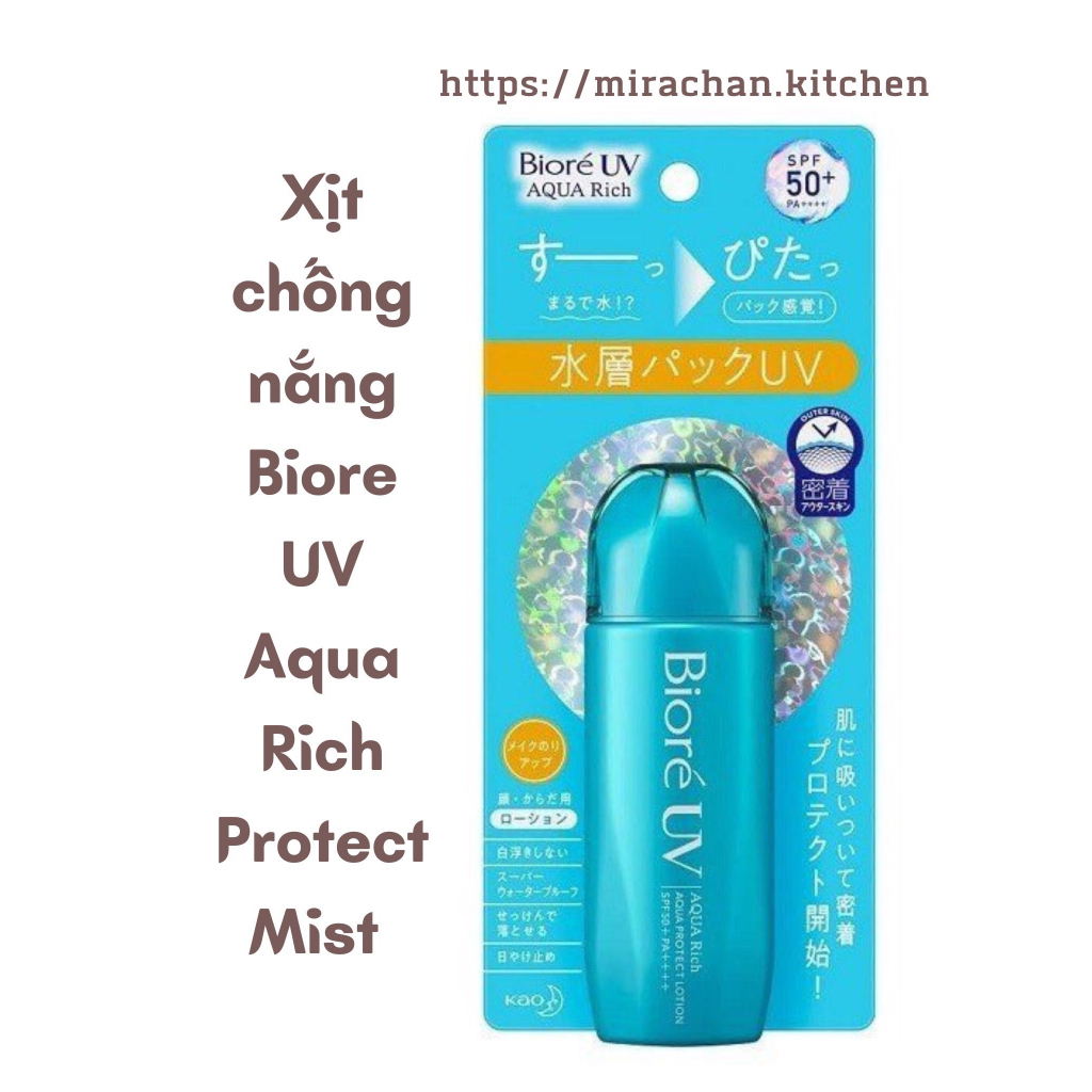 Xịt chống nắng Biore Nhật Bản UV Aqua Rich Protect Mist ( 60ml ...