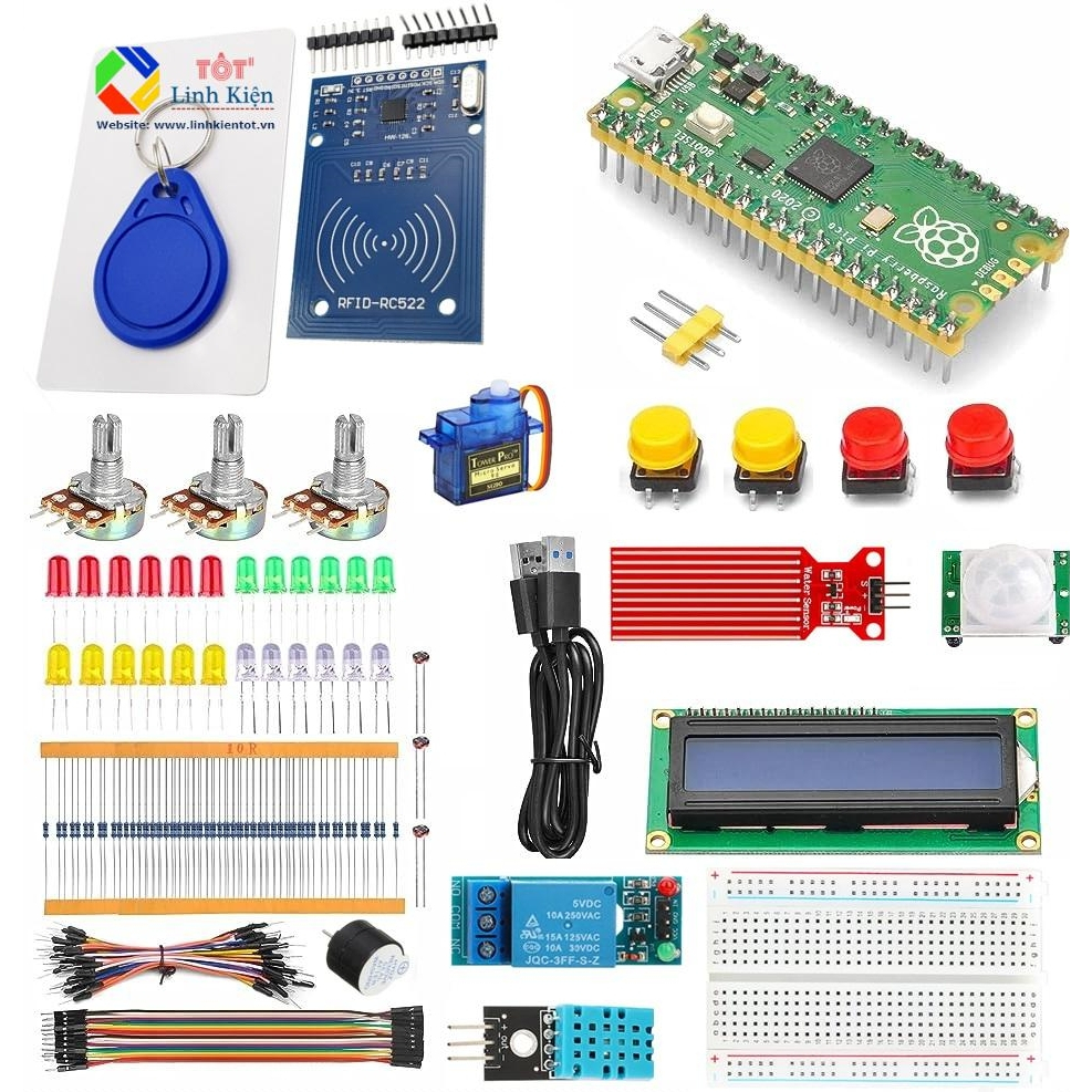 Bộ Lập Trình Rasberry Pi Pico Cơ Bản- Rasberry Pi Pico Basic Kit | Shopee Việt Nam