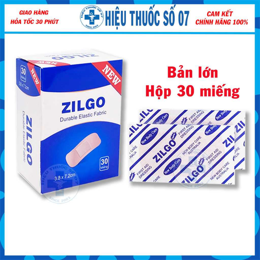 Băng cá nhân Zilgo - Băng gâu, băng y tế sơ cứu vết thương, cầm máu ...