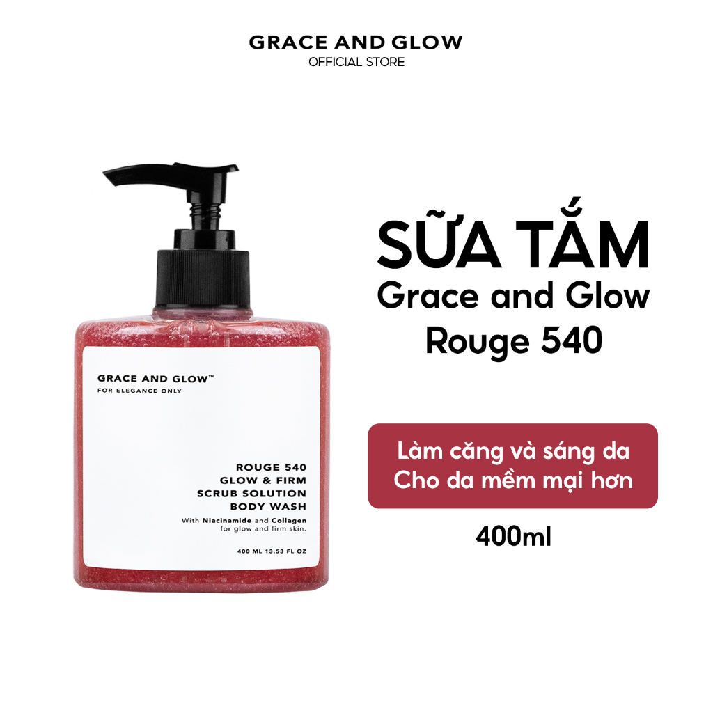 Sữa tắm tẩy tế bào chết scrub Grace and Glow Rouge 540 Scrub Solution ...