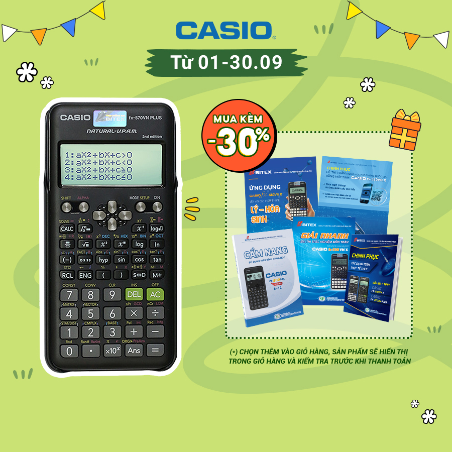 Máy tính Casio FX-570VN Plus New (2nd Edition) dành cho học sinh cấp 2 ...