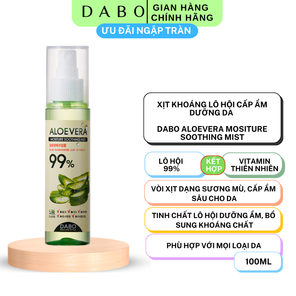 DABO CHÍNH HÃNG Nước xịt khoáng cấp ẩm, cân bằng p.H làm dịu và dưỡng ...