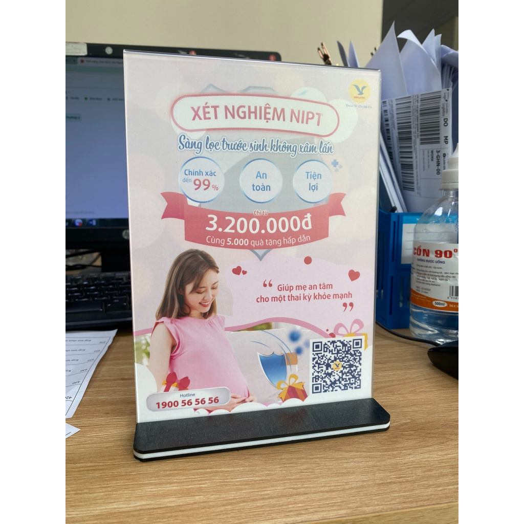 Menu mika a4, A5, standee mica A4, kệ mika có đế để bàn cài tranh quảng ...
