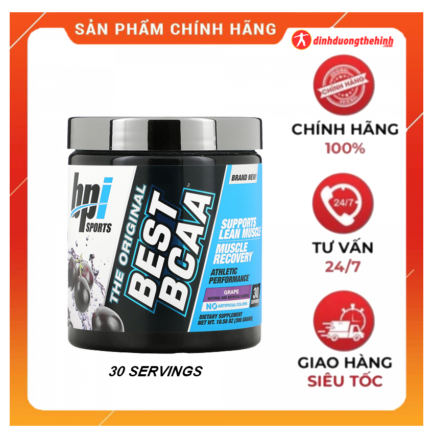 BPI Sports Best BCAA 30 Servings Phục hồi cơ bắp, ngăn chặn dị hóa cơ ...