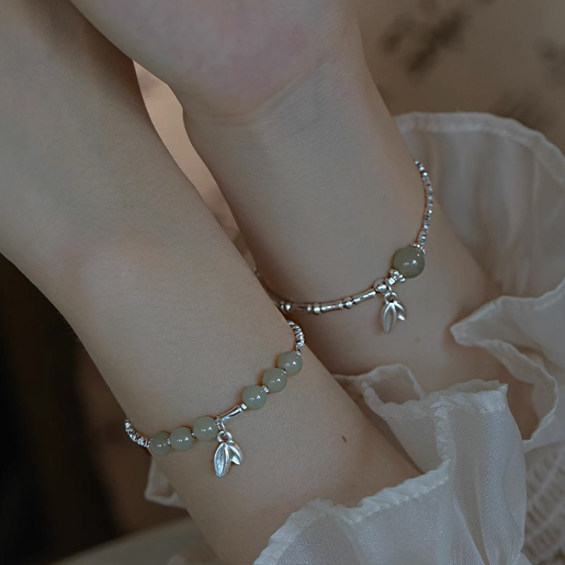 Lắc tay bạc thương hiệu AROCH Jewelry kiểu đốt che hoạ tiết đuôi cá ...