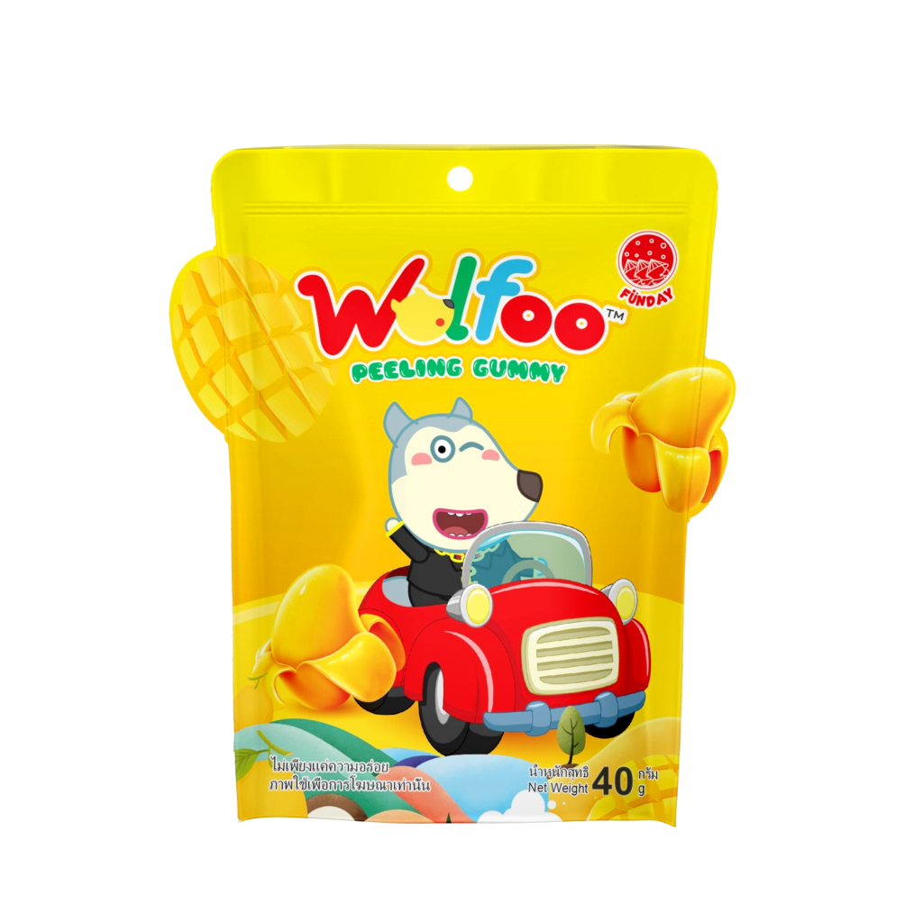 Kẹo dẻo bóc vỏ Funday Wolfoo vị xoài 40g | Shopee Việt Nam