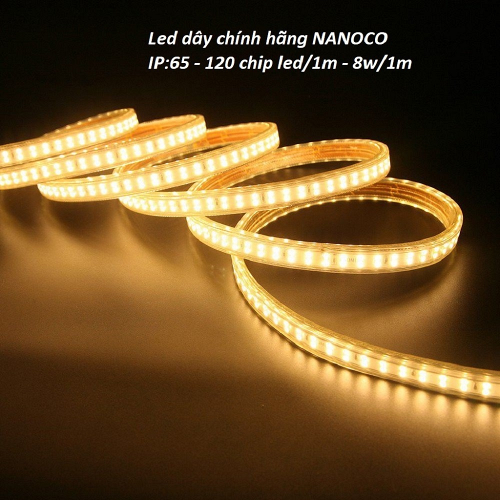 Đèn led dây chính hãng NANOCO 8W-120 chip led cho 1 mét | Shopee Việt Nam