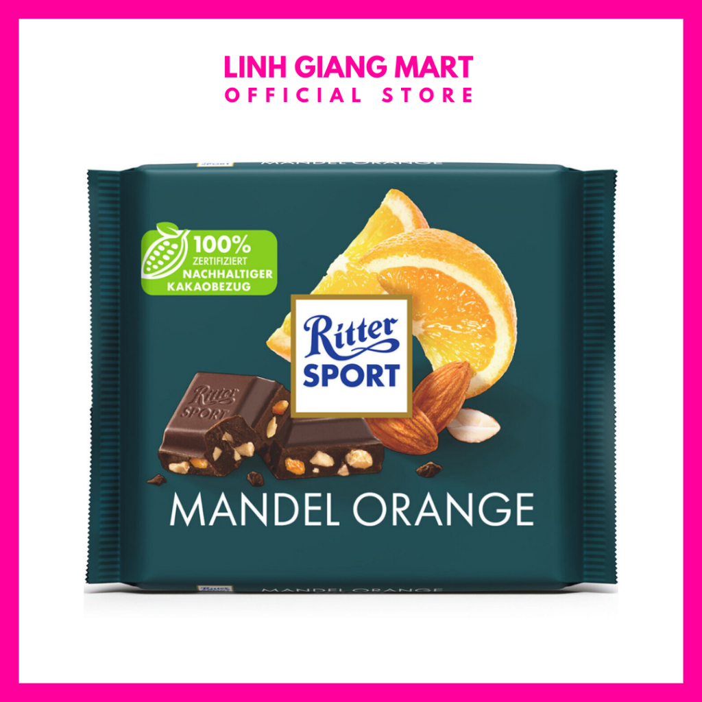 Ritter SPORT Mandel Orange - Socola Vị Cam - Gói 100g | Shopee Việt Nam