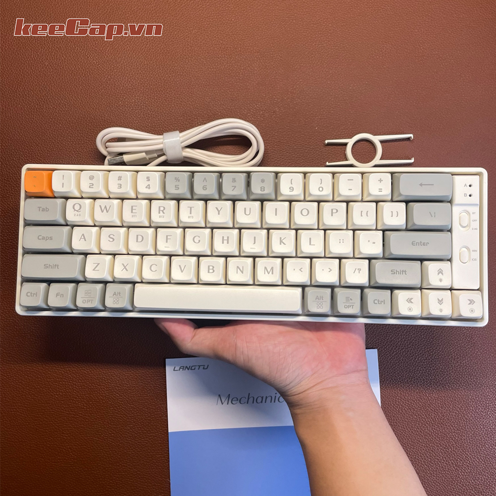 [KEECAP] Bàn phím cơ không dây Langtu GK65 retro (3 modes – 65 keys ...