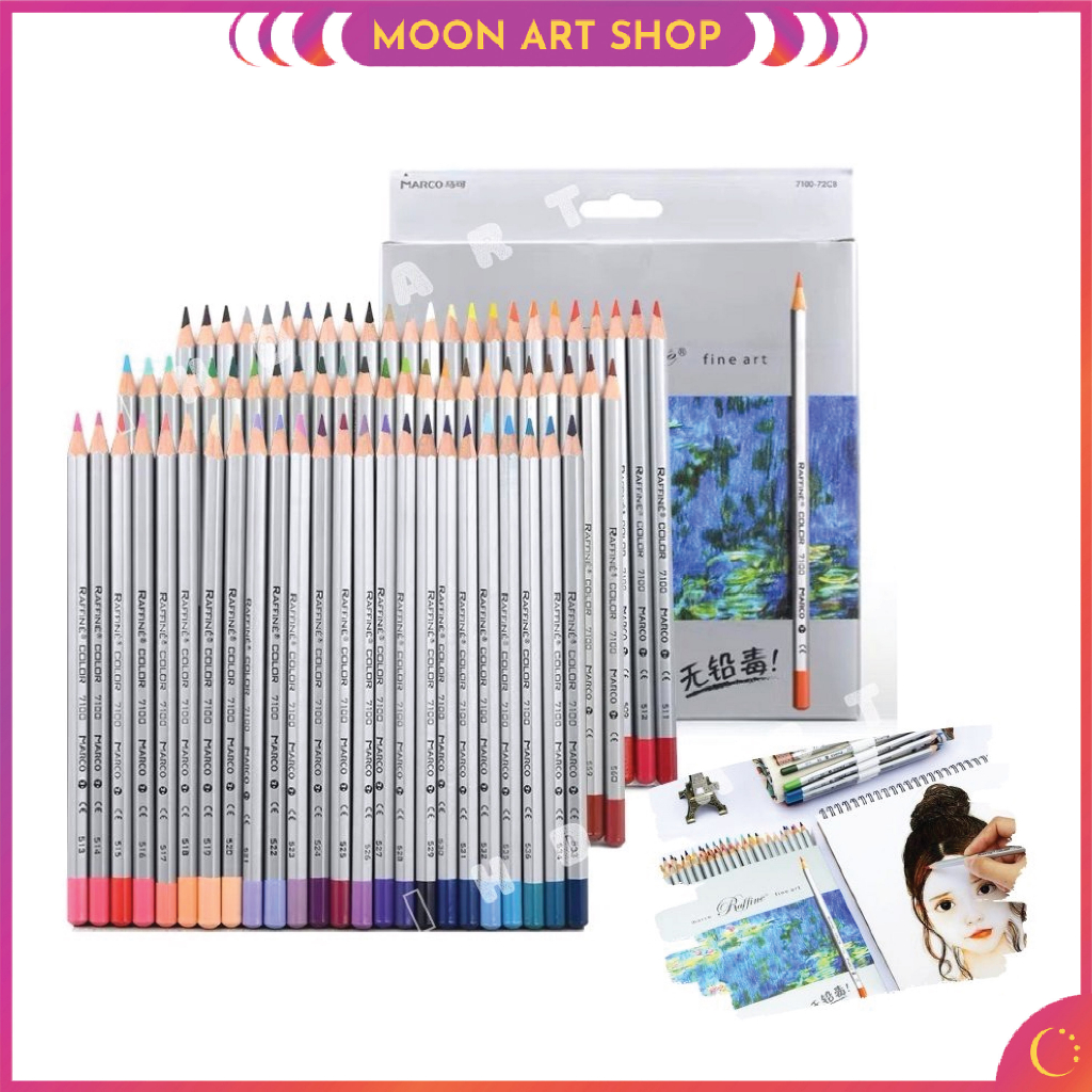 Chì màu Marco Raffine set 12/24/36 màu chì cao cấp chính hãng | Shopee ...