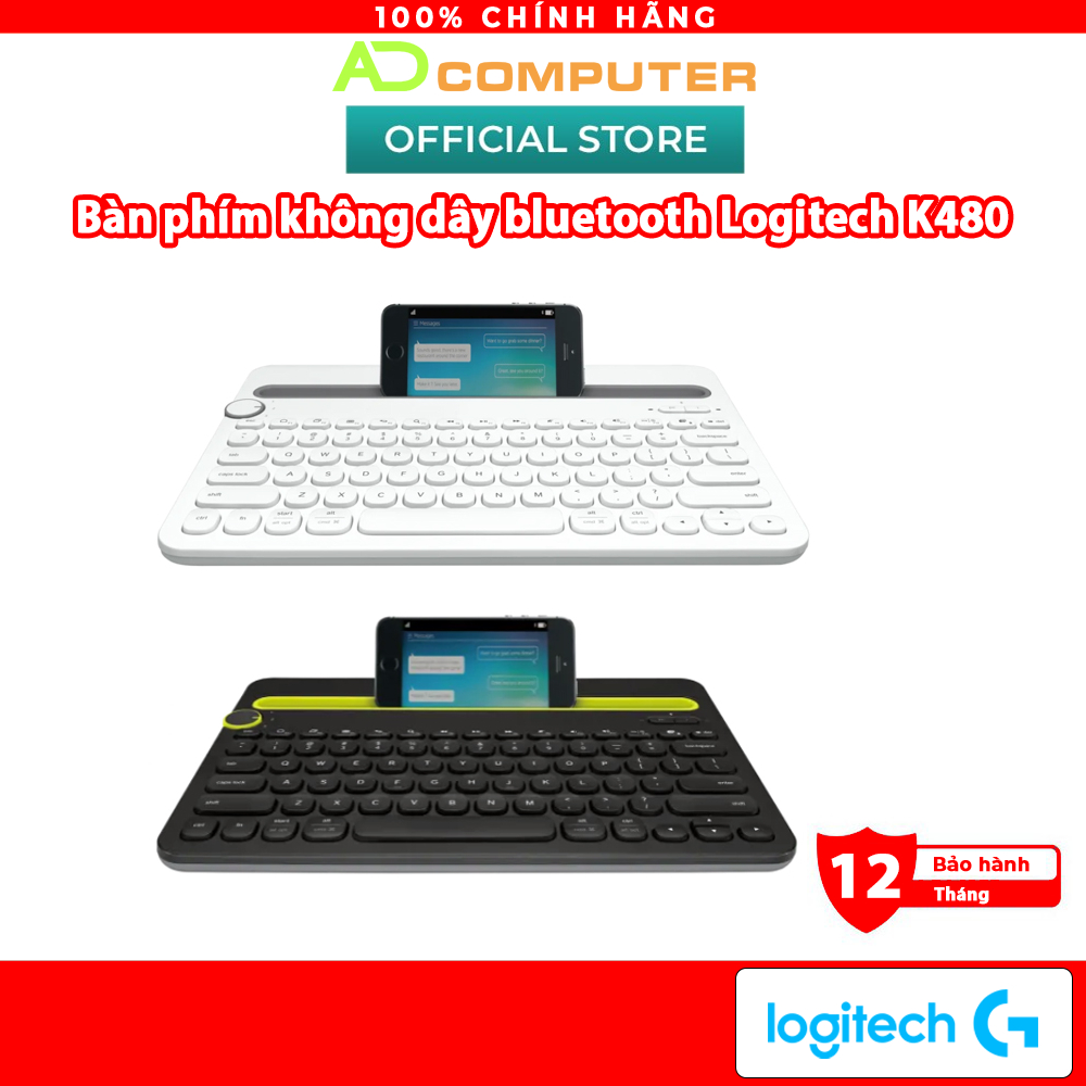 Bàn phím không dây bluetooth Logitech K480 - Kết nối 3 thiết bị, Mac/ PC/ Laptop/Tablet | Shopee ...