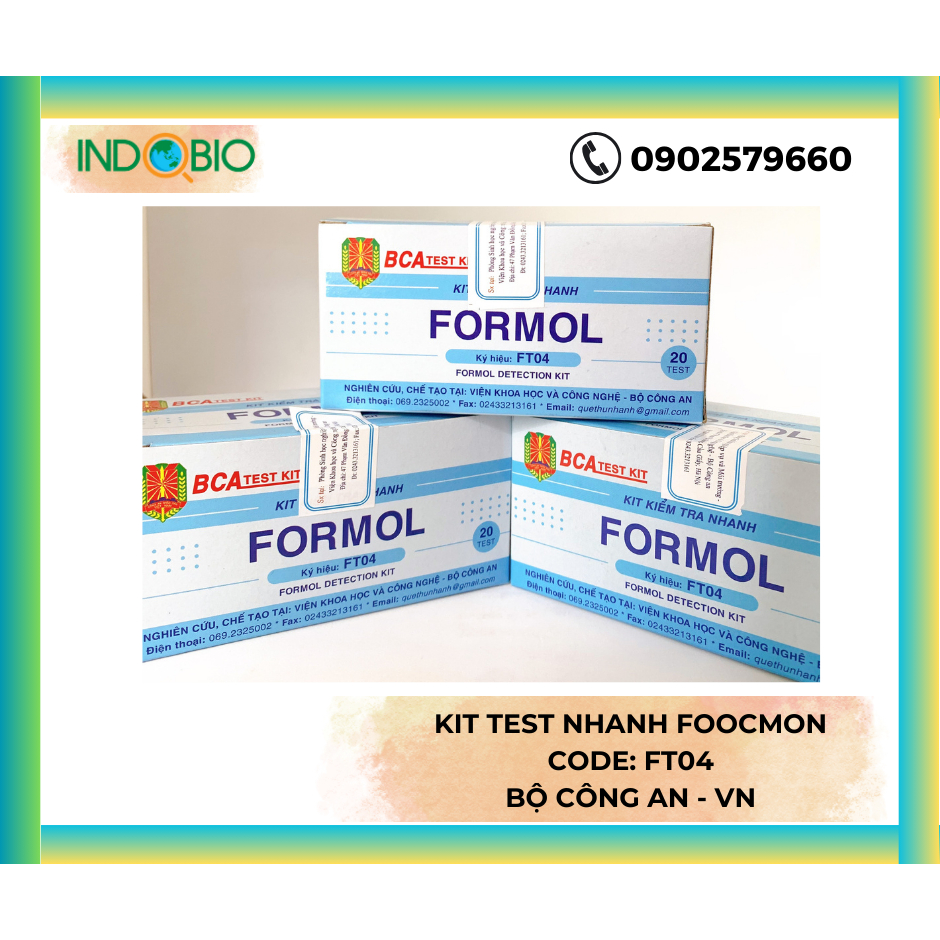 [CHÍNH HÃNG] KIT KIỂM TRA NHANH FOOCMON (FORMOL) FT04 - BỘ CÔNG AN ...