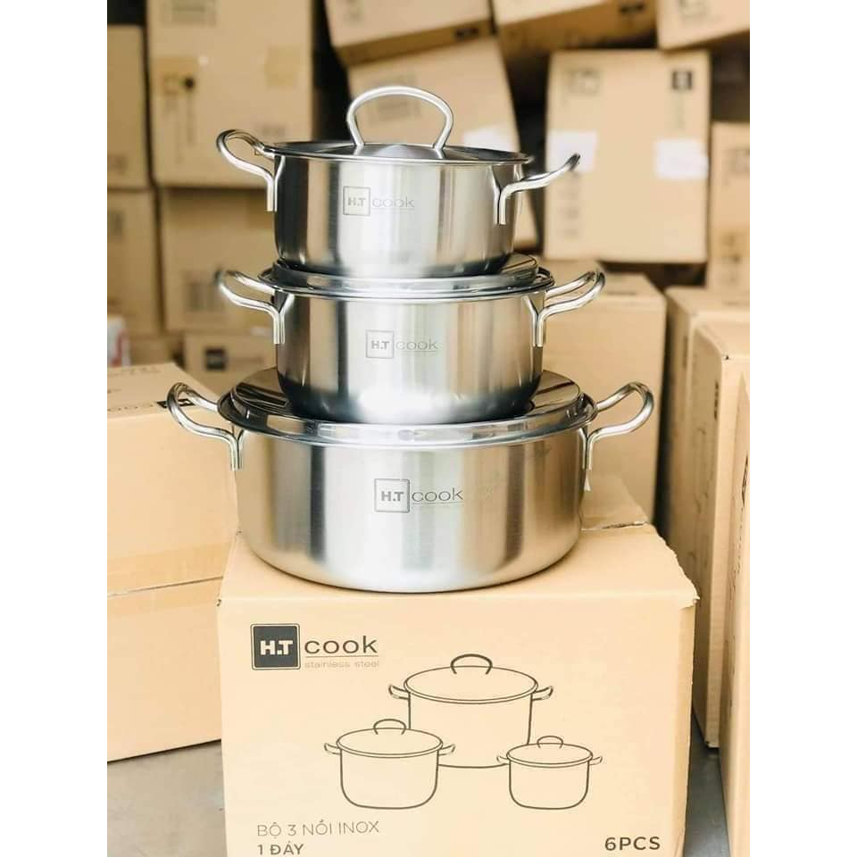 Bộ 3 nồi inox HT Cook cao cấp | Shopee Việt Nam