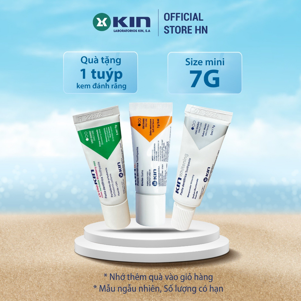[QUÀ TẶNG KHÔNG BÁN] 1 Kem Đánh Răng KIN B5, Ortho, Whitening Size Mini 7g, mẫu ngẫu nhiên ...