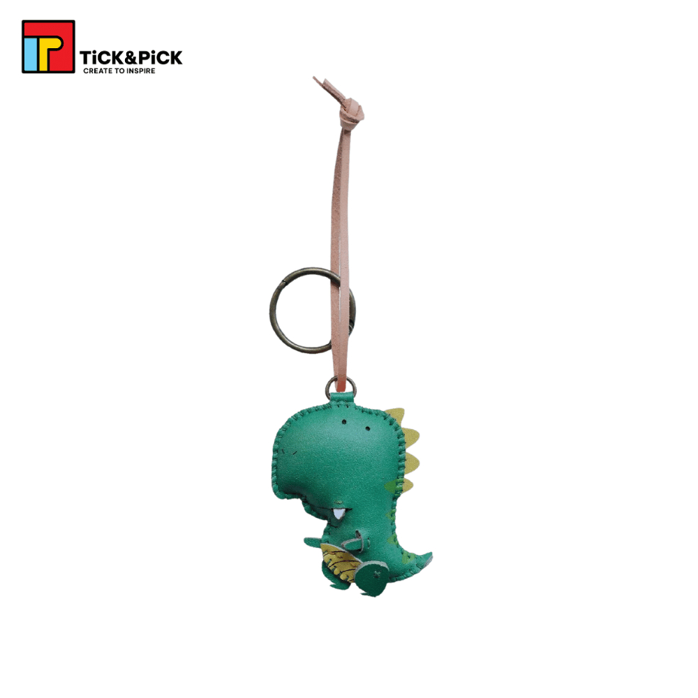 Móc Khóa Hình Khủng Long T-Rex Dễ Thương – Da Thủ Công Gắn Túi Xách ...