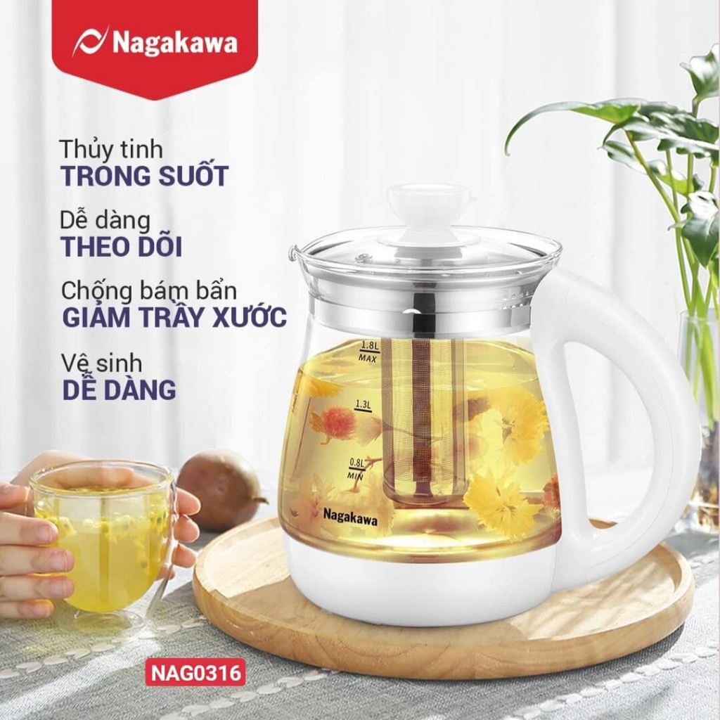 ẤM SIÊU TỐC ĐA NĂNG NAGAKAWA NAG0316 | Shopee Việt Nam