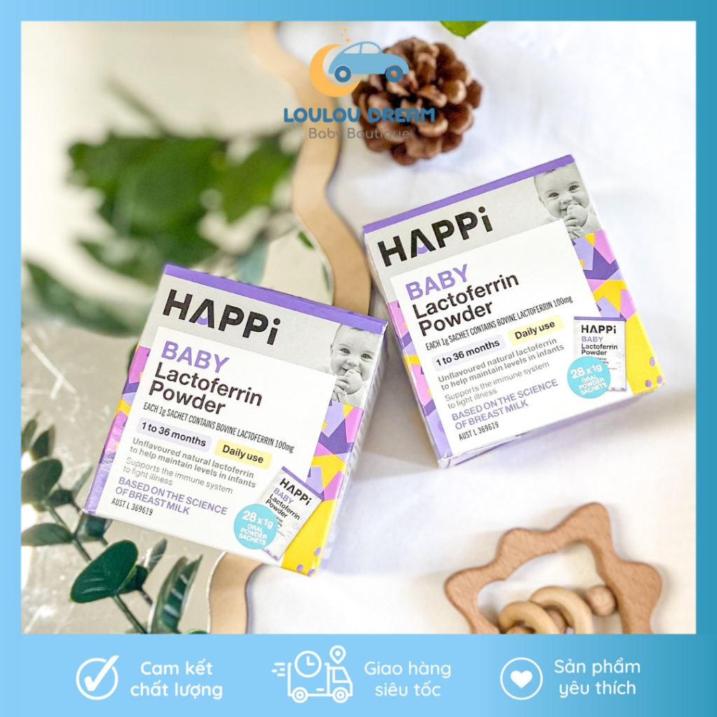 Bột dinh dưỡng Happi Baby Lactoferrin Powder cho bé hộp 28 gói [CHÍNH ...