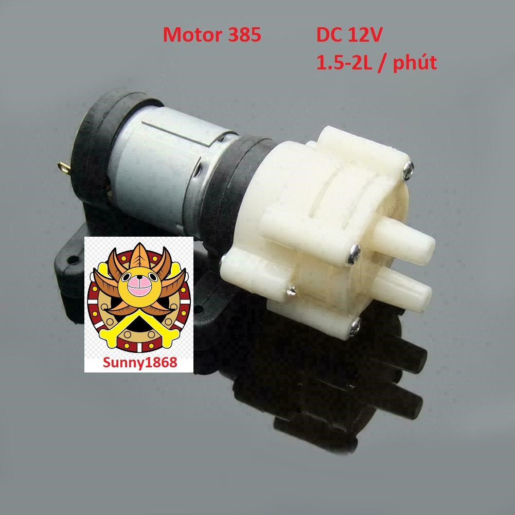 Máy Bơm RS385 6-12V DC Bơm Màng Siêu Mạnh 1.5L-2L/phút | Shopee Việt Nam