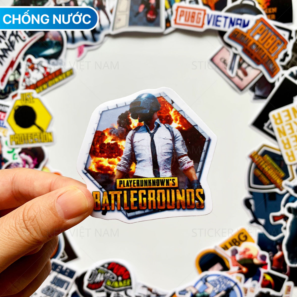 10 sticker PubG - Chống Nước Dán Trang Trí - Kích Thước 4-7cm | Shopee ...