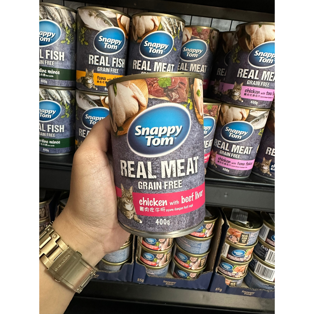 Pate SNAPPY TOM Lon 400g Real Fish & Real Meat Cho Mèo - CÁ NGUYÊN CON | Cá Trích | Thạch Cá Hồi ...