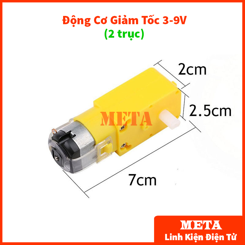 Động Cơ Giảm Tốc Vàng 3-9V (2 Trục) + Bánh Xe Vàng - Chế Xe Mô Hình, Robot | Shopee Việt Nam