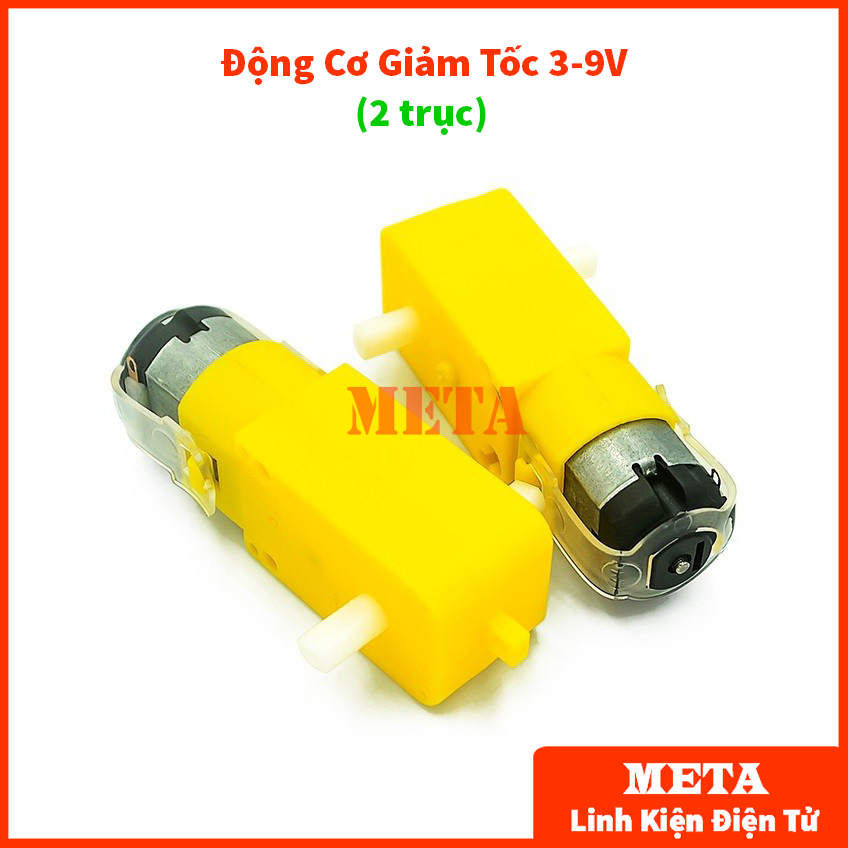 Động Cơ Giảm Tốc Vàng 3-9V (2 Trục) + Bánh Xe Vàng - Chế Xe Mô Hình, Robot | Shopee Việt Nam