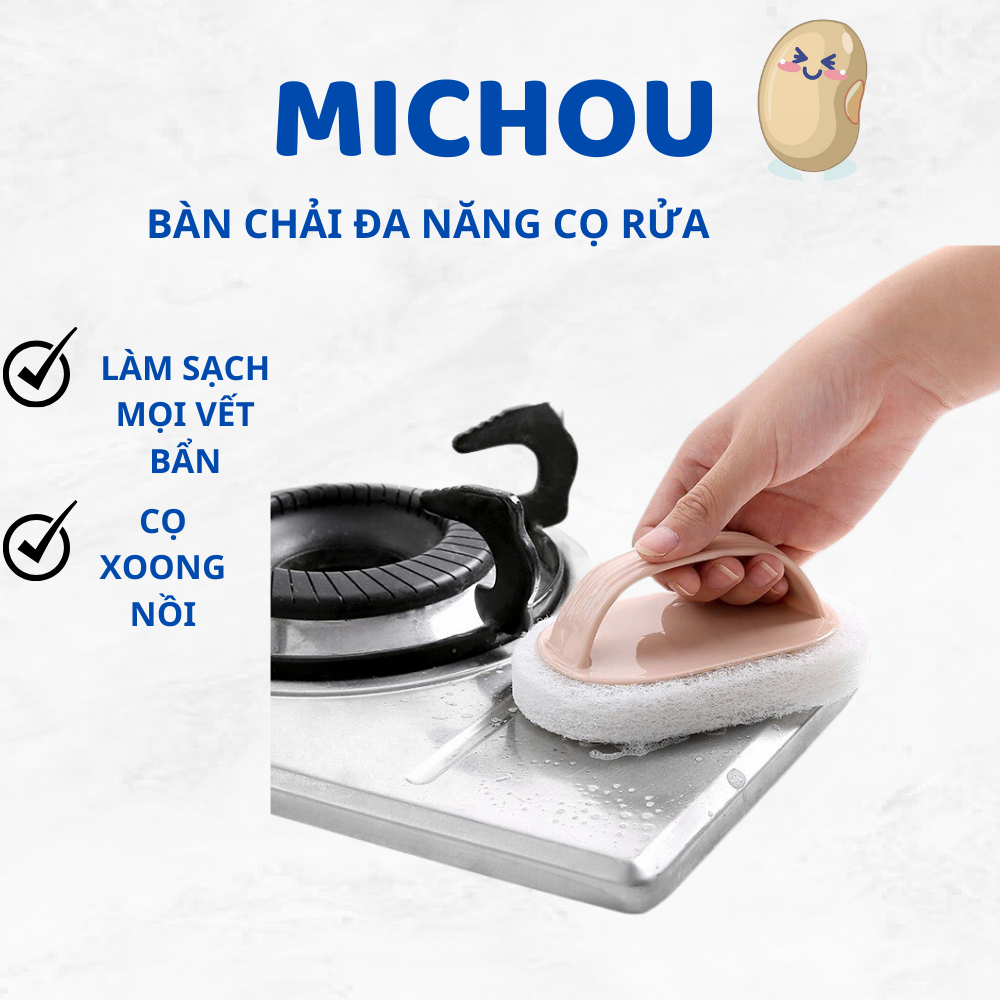 BÀN XOA TRÒN BÀN CHẢI CHÀ VỆ SINH NHÀ BẾP - Mút Xốp Bọt Biển Có Tay Cầm ...