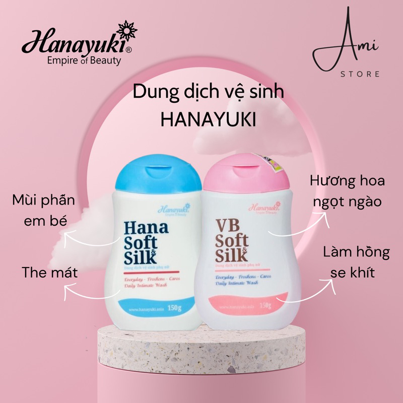 Dung dịch vệ sinh VB Soft Silk, DDVS Hanayuki , Đoàn Di Băng (150g ...